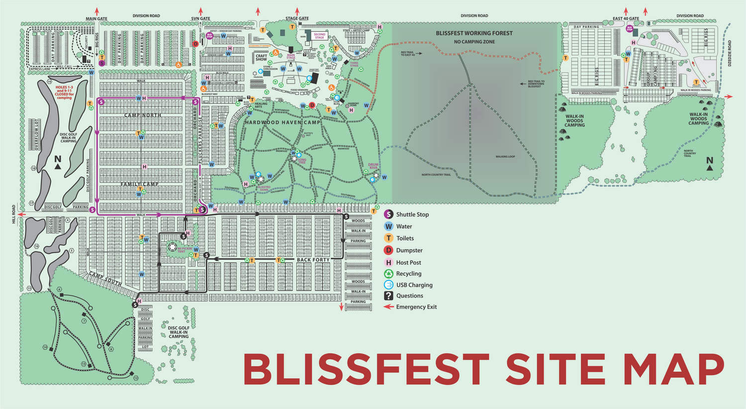 Site & Area Maps – Blissfest Music Organization